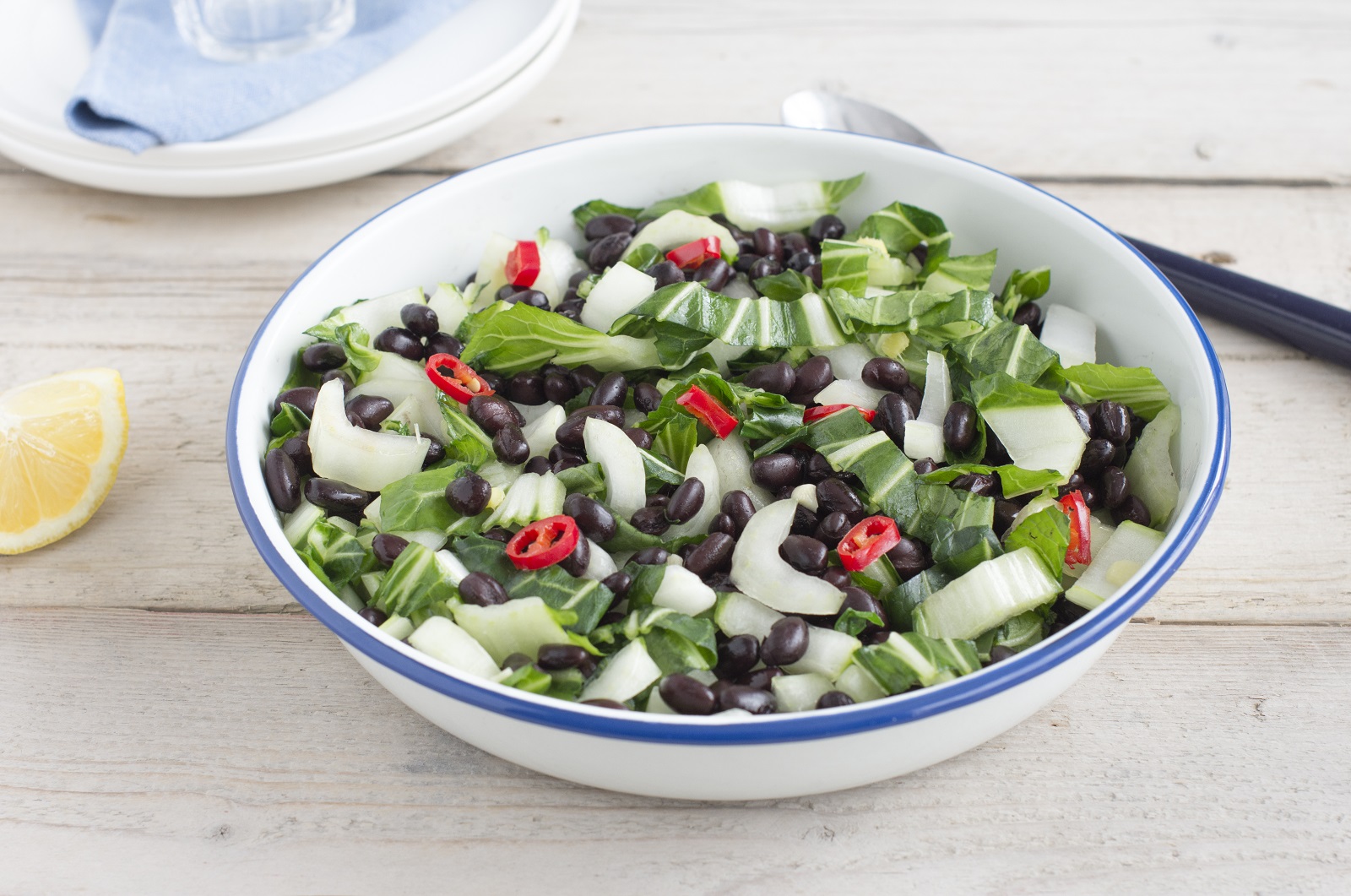 Veggipedia - pak choi with black beans